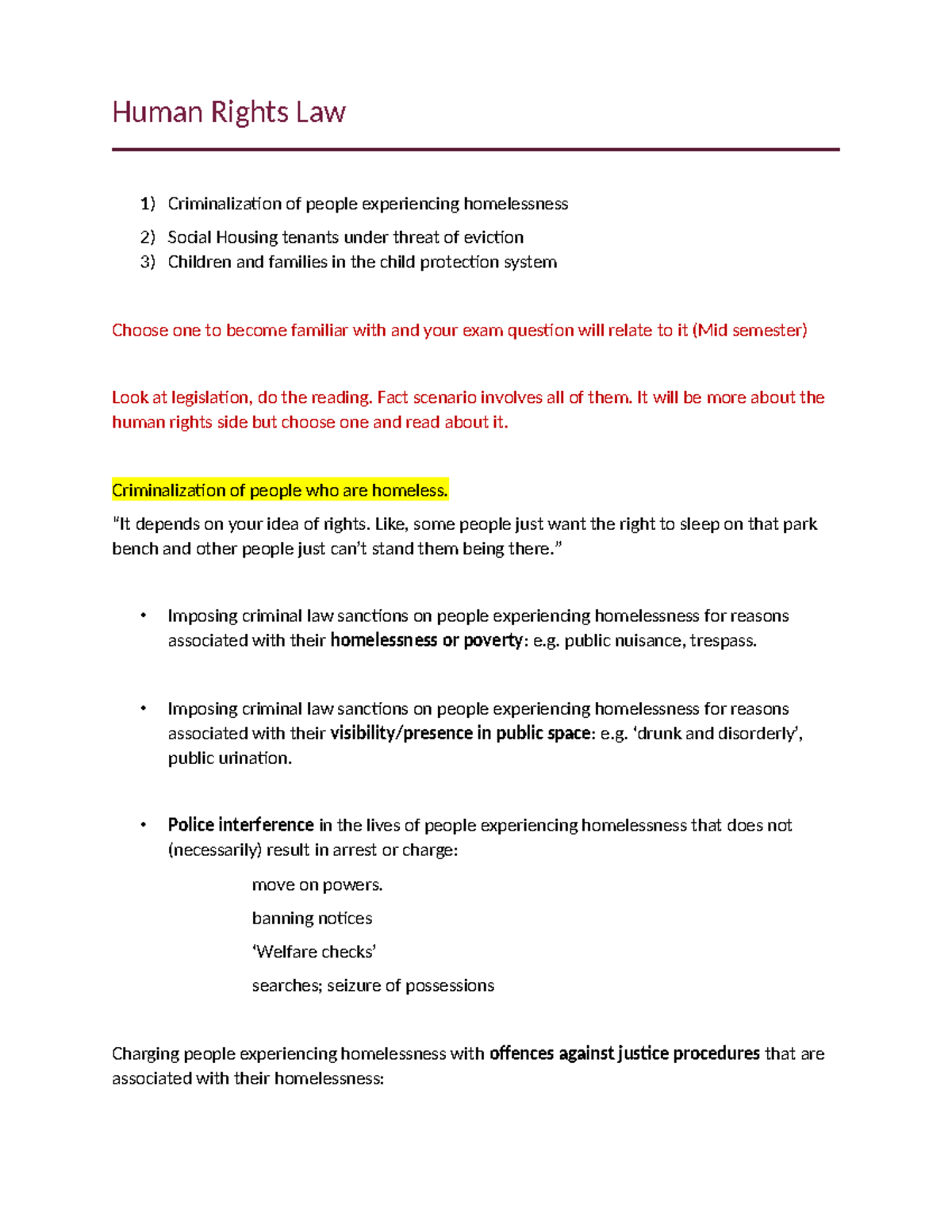 Human Rights Law - yep - Human Rights Law Criminalization of people ...