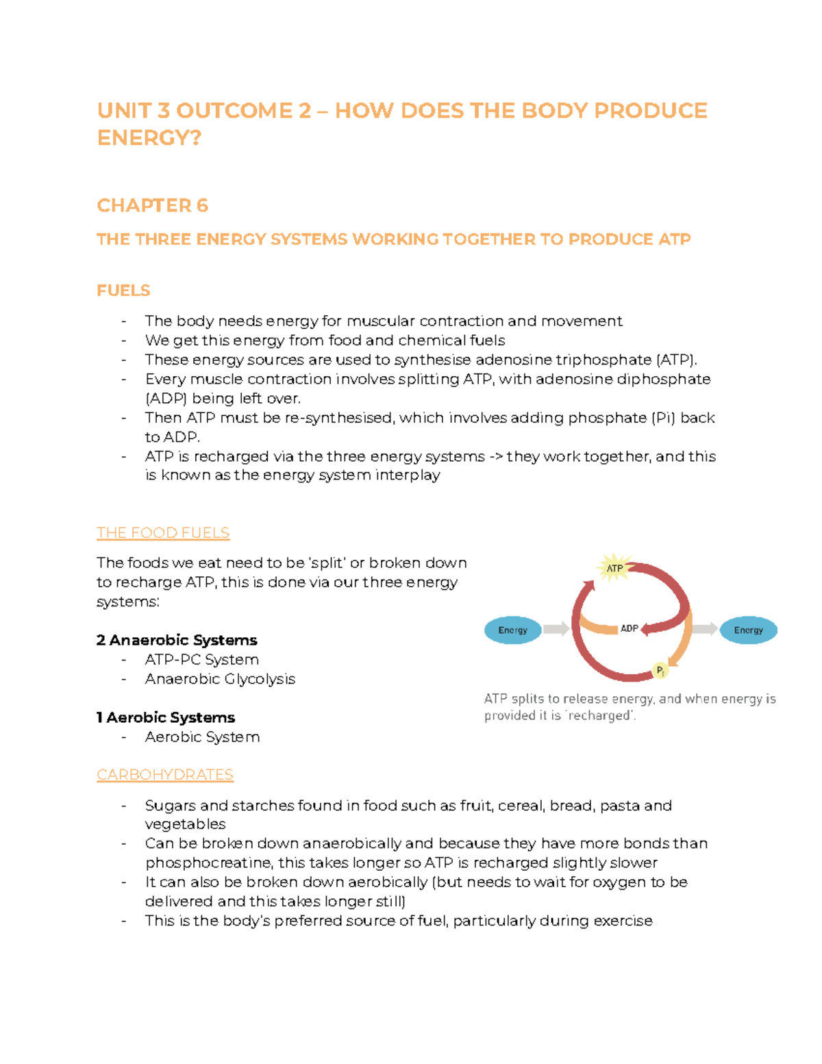 Physical Education Units 3 AOS 2 - UNIT 3 OUTCOME 2 – HOW DOES THE BODY ...