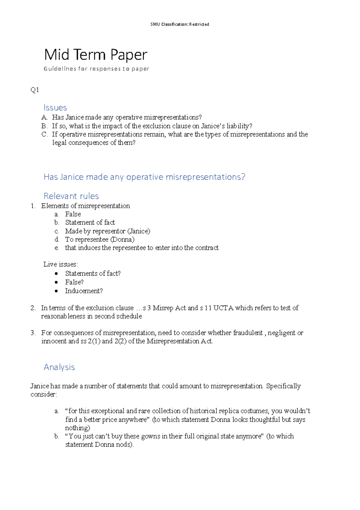 Mid Term Guidelines for answer - Mid Term Paper Guidelines for ...