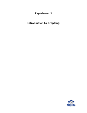 1. Introduction to Graphing Q(1) - Tagged - Experiment 1 Introduction ...