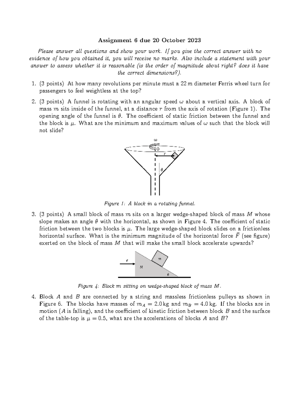 Assignment 6 questions - Assignment 6 due 20 October 2023 Please answer ...
