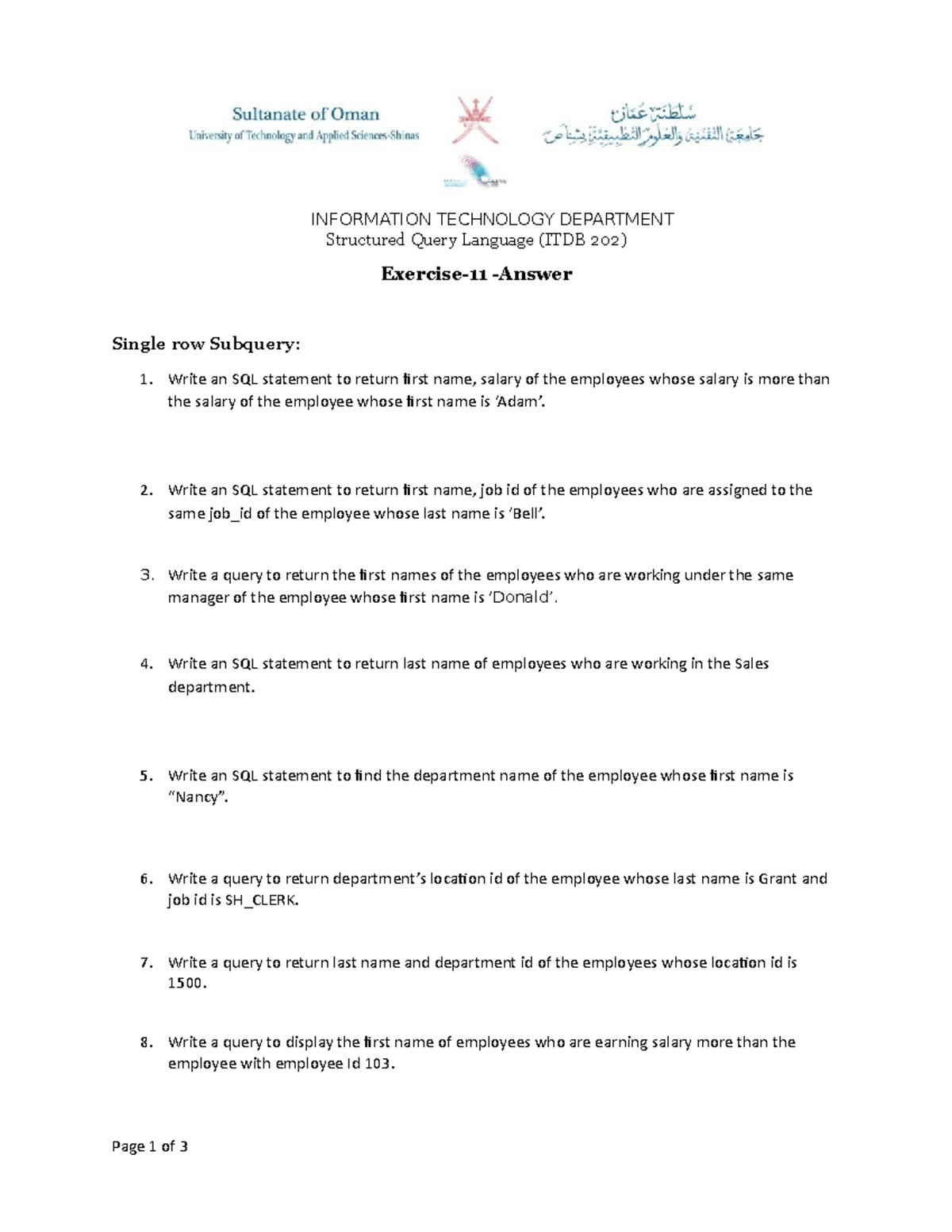 Java Assignments For Beginners And Intermediates Information Technology Department Structured