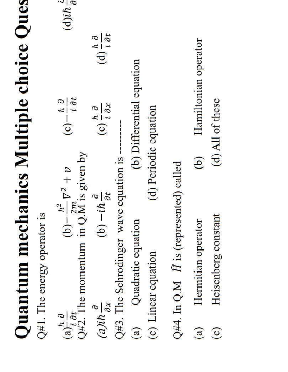 L quantum mechanics 4 - thank you - General physics - Studocu
