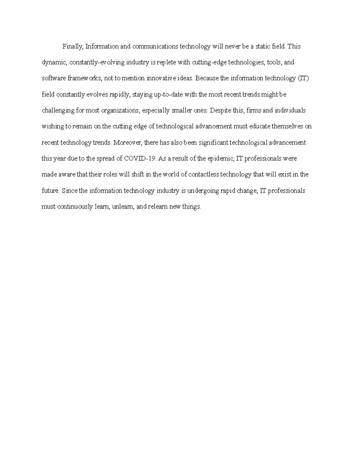 Conclusion - 10 trends of IT - Finally, Information and communications ...