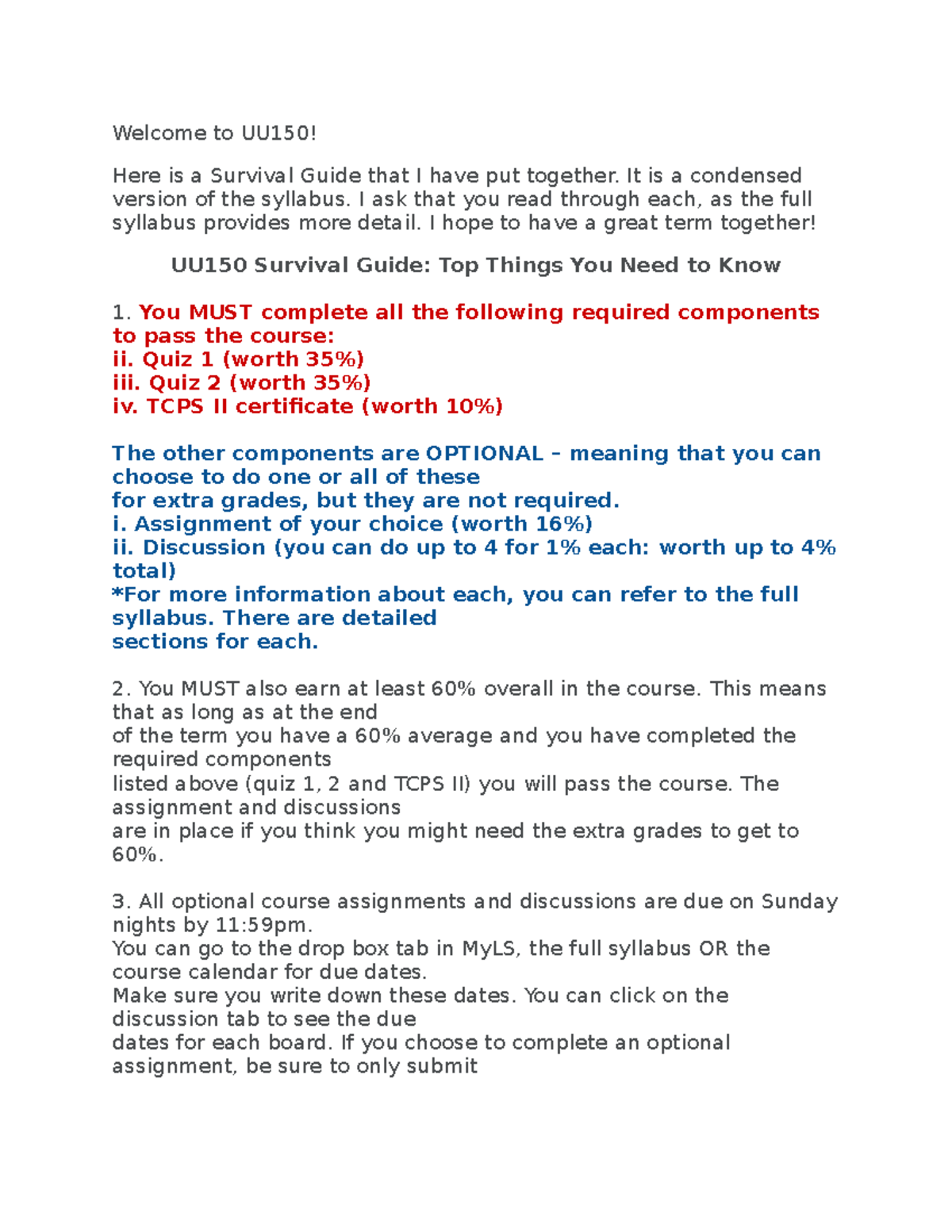 UU150 Survival Guide S22 - Welcome to UU150! Here is a Survival Guide ...