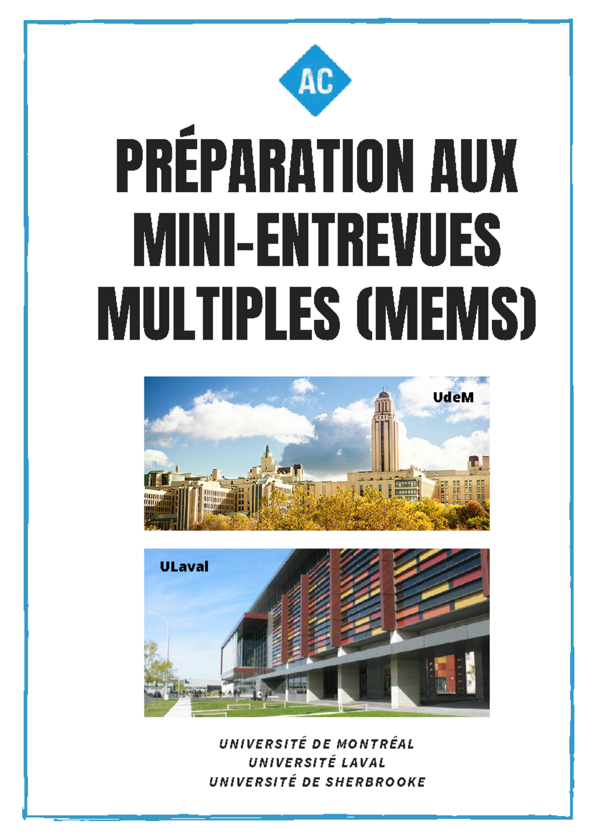 Guide DE Préparation AUX MEMS - PRÉPARATION AUX MINI-ENTREVUES ...