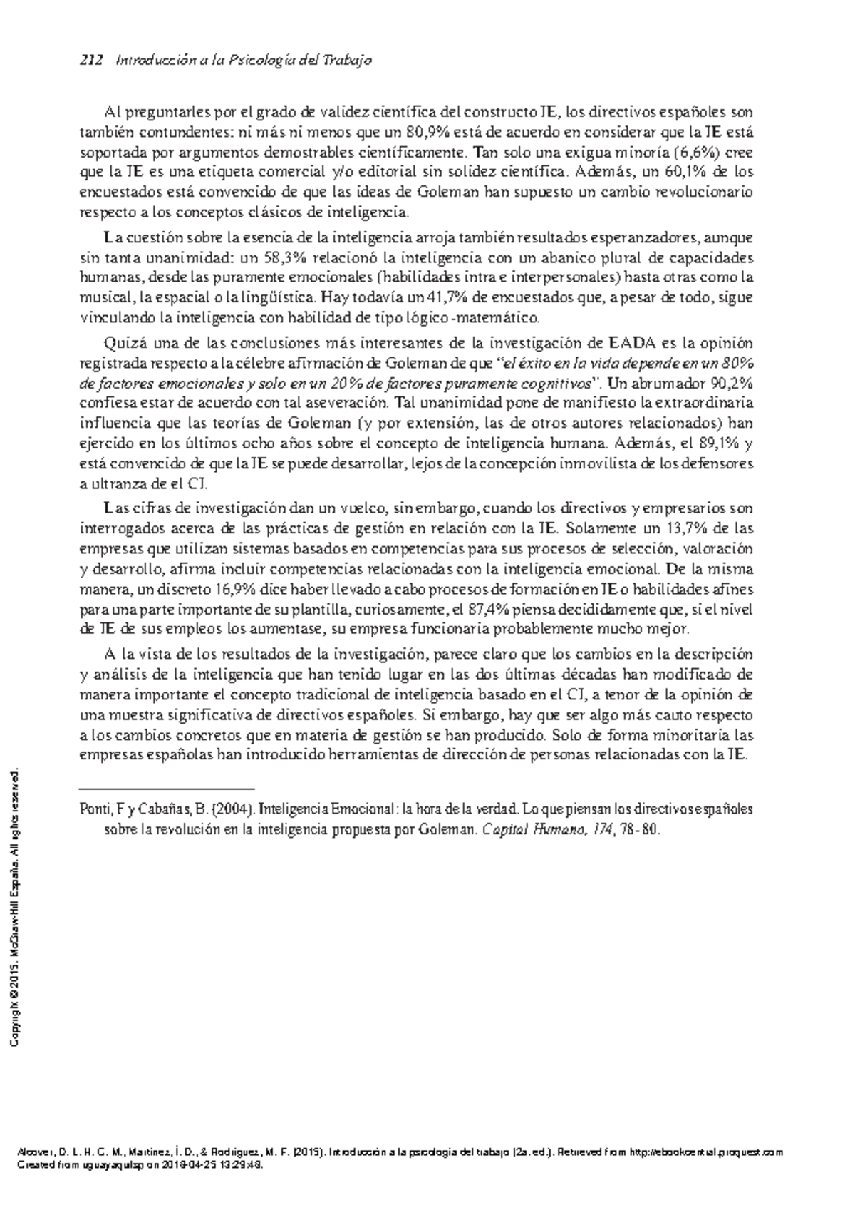 Introducci n a la psicolog a del trabajo 2a ed Pag 212-268 - 212 - Studocu