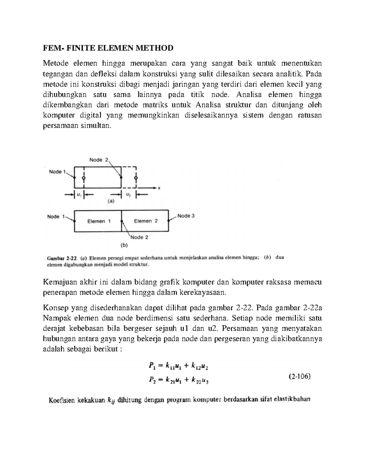FEM - Penjelasan tentang pengertian Finite Elemen Method - FEM- FINITE ELEMEN METHOD Metode ...