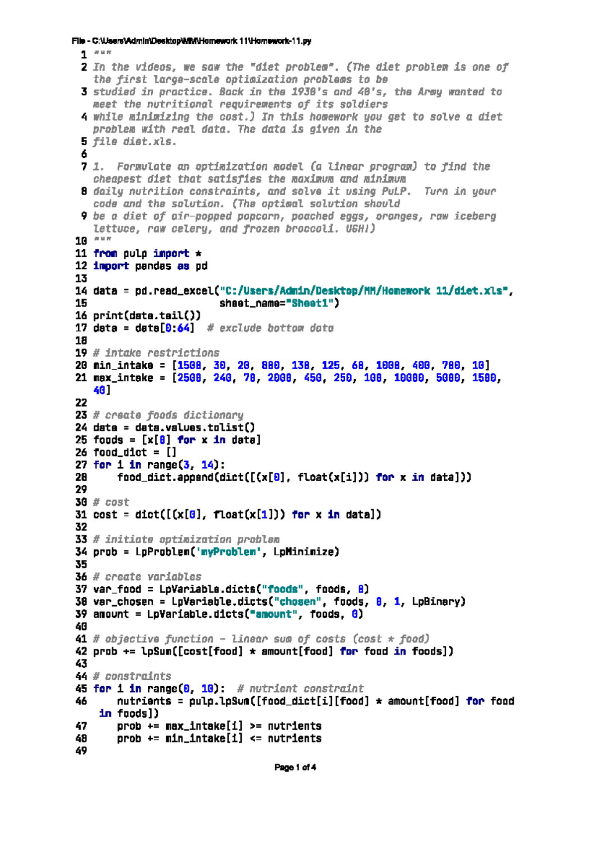 Homework-11 Code - SCIEN01 - Studocu Homework-11 Code - SCIEN01 - Studocu
