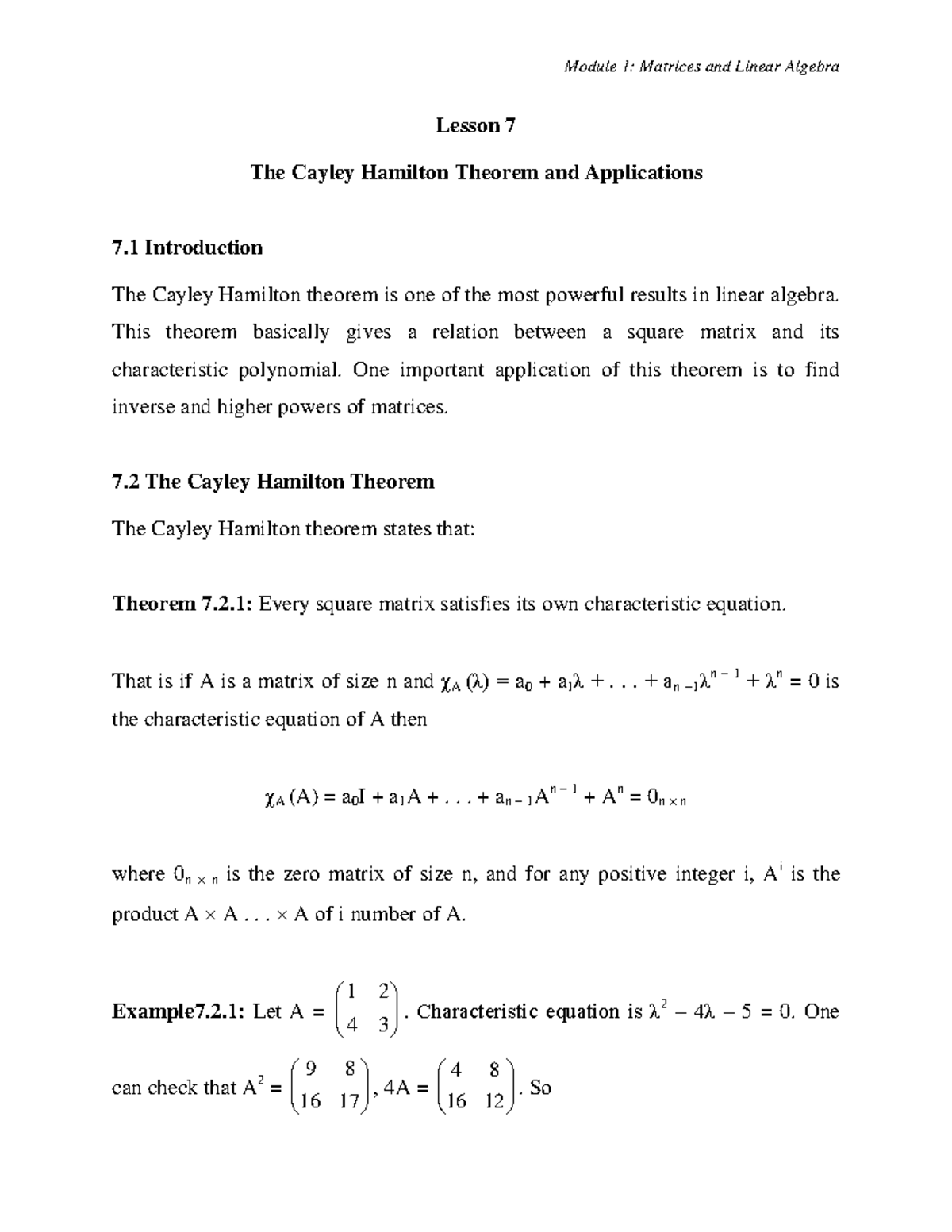 Lecture 7-7 15730 Lecture 7 - ####### Module 1: Matrices and Linear ...