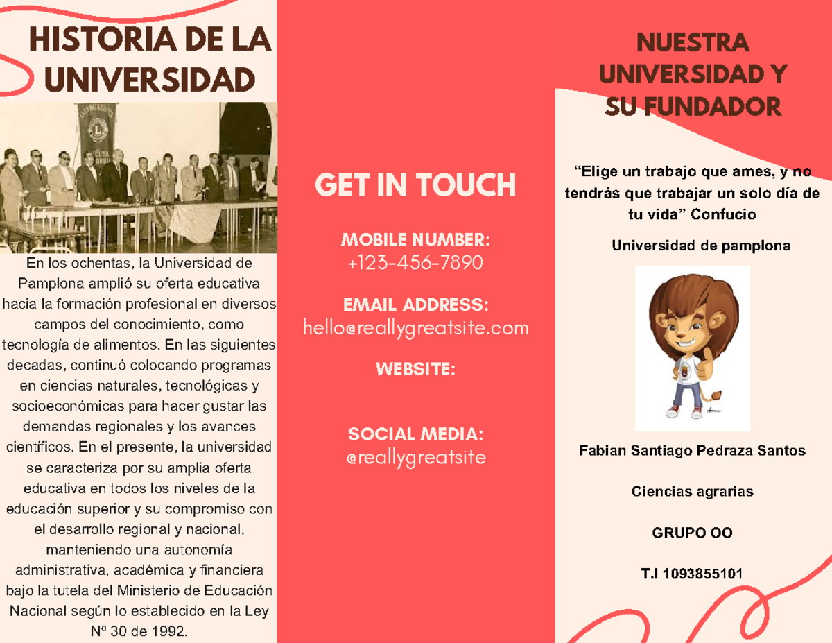 Folleto Brochure Catalogo de productos beige - +123-456- hello@reallygreatsite @reallygreatsite ...