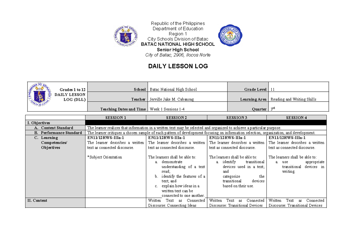 Dll-in-reading-and-writing compress - Republic of the Philippines ...