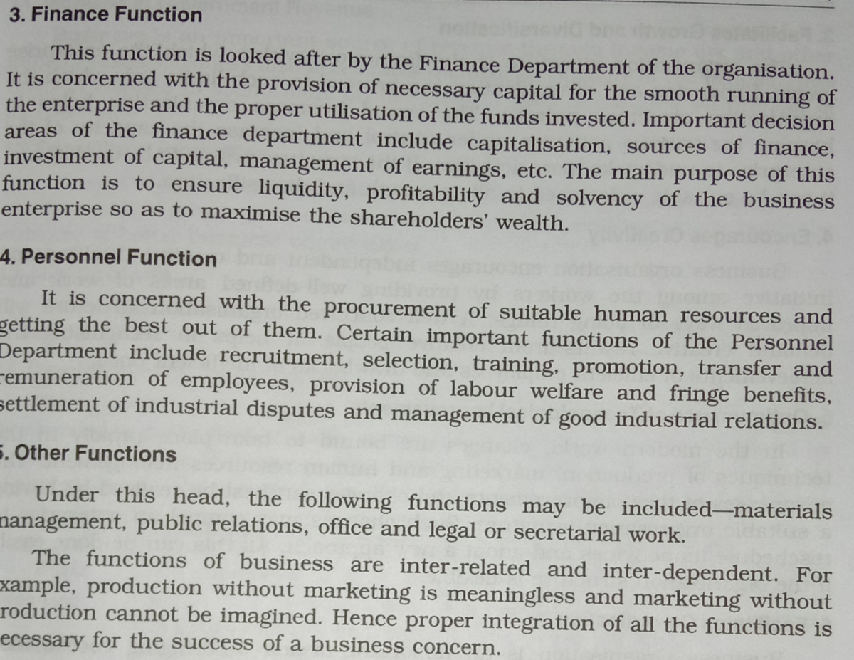 Function of business organisation.JPG - Bachelor of Commerce - Studocu