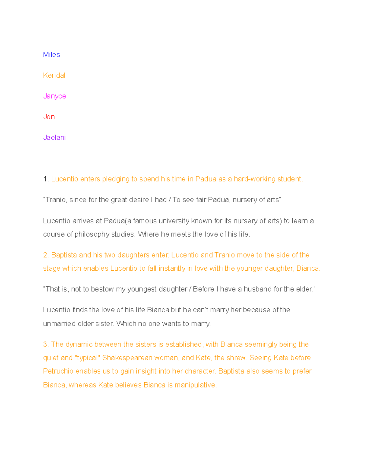 TOTS%20 Questions.pdf - Miles Kendal Janyce Jon Jaelani Lucentio enters ...