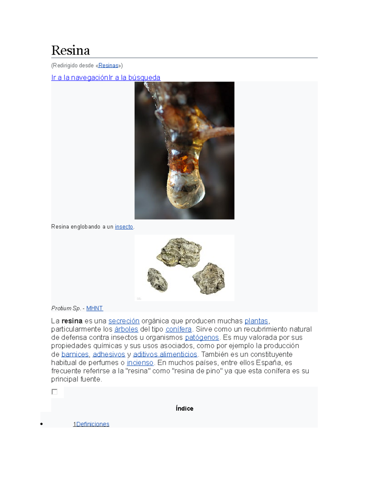 Resina - Resina (Redirigido desde «Resinas») Ir a la navegación Ir a la ...