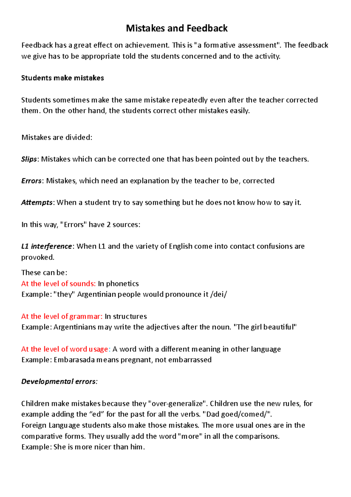 Mistakes & Feedback - The Practice of English Language Teaching Book ...