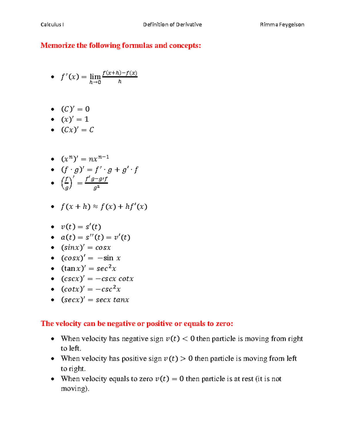 3.4 Derivate Product and Quotient Rules p1 - Calculus I Definition of ...