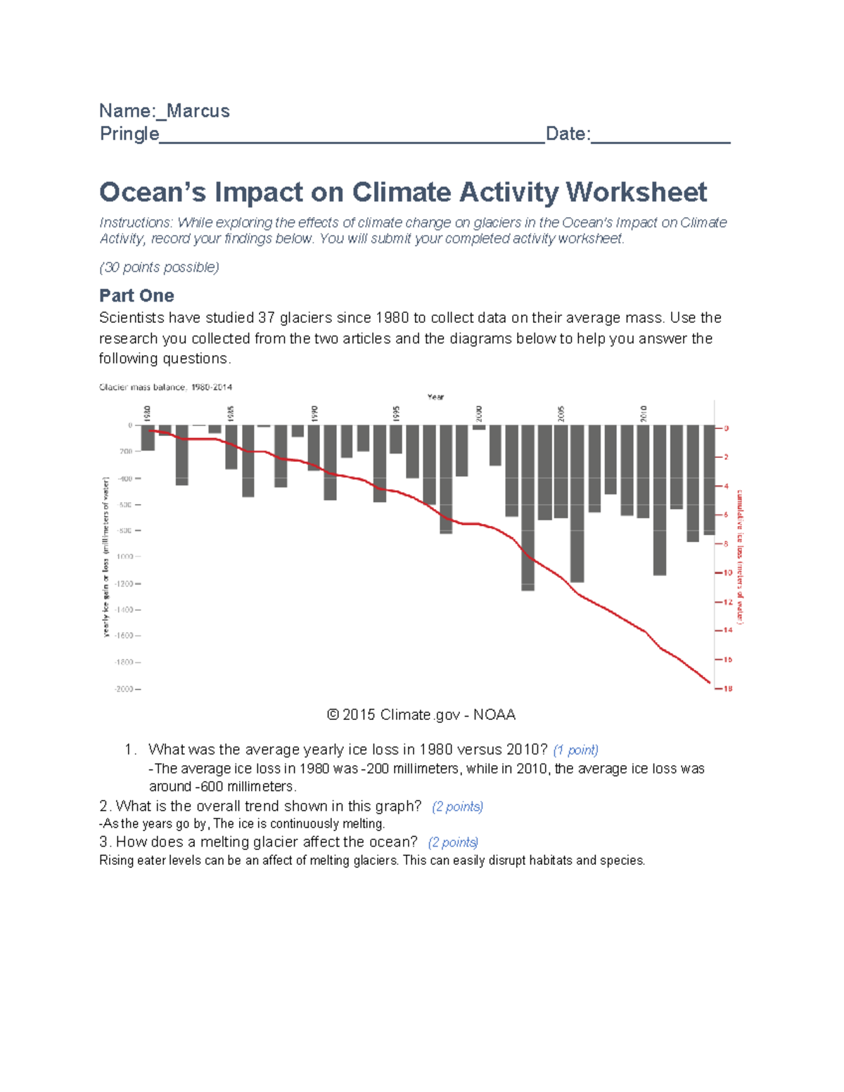 Climate activity worksheet Completed - Name:_Marcus - Studocu