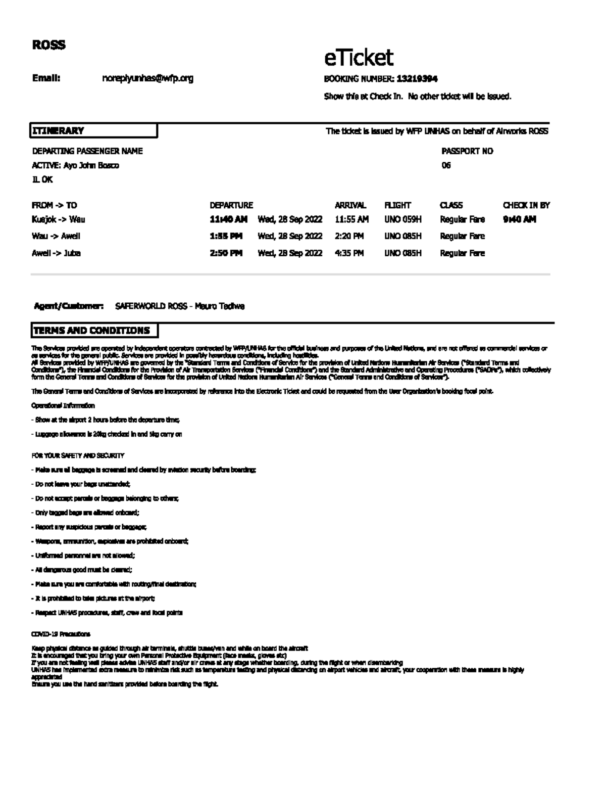E Ticket WFP - i am student at University of Juba - Project Management ...