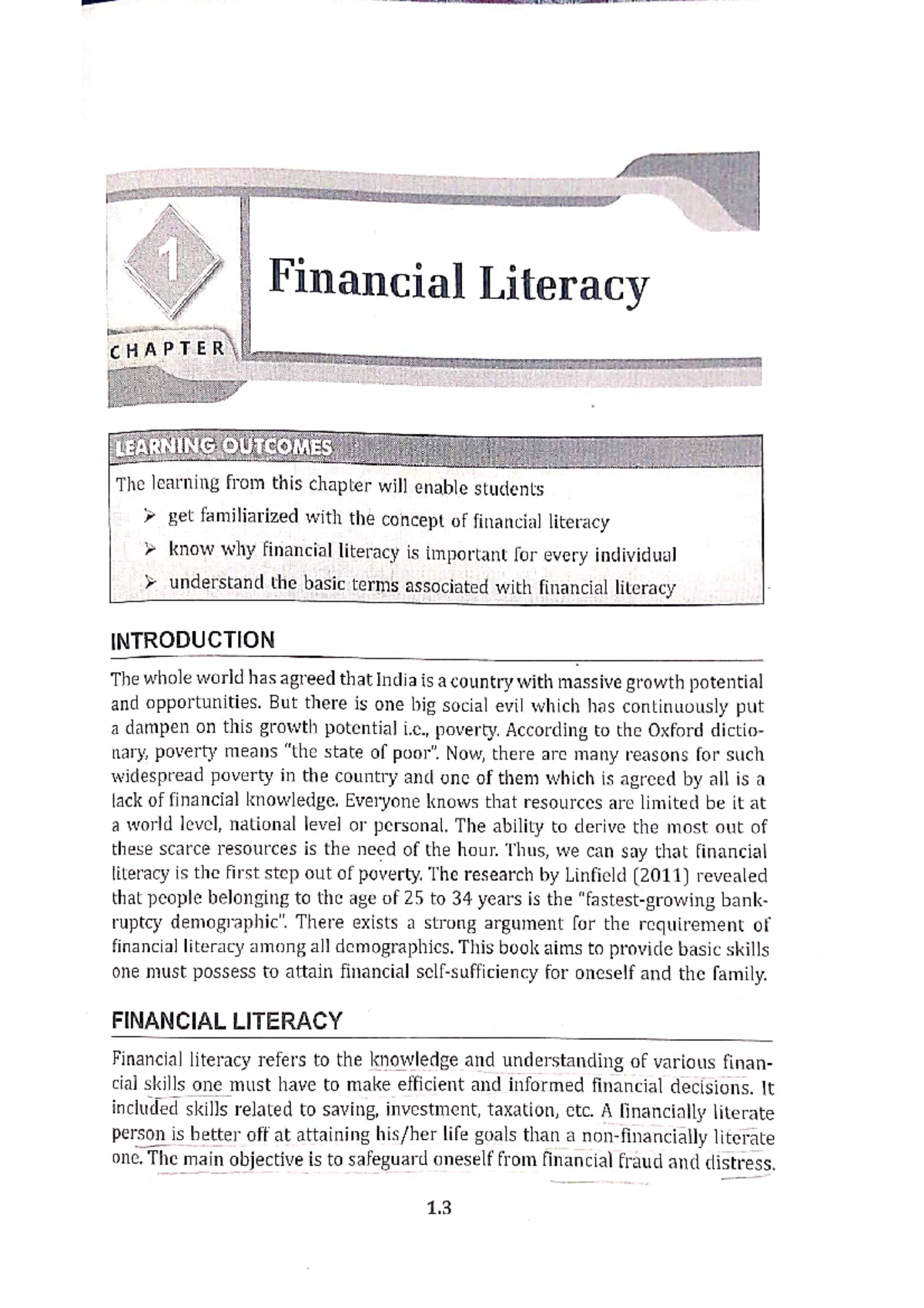 Financial literacy book pdf - Bachelor of Management Studies - Studocu