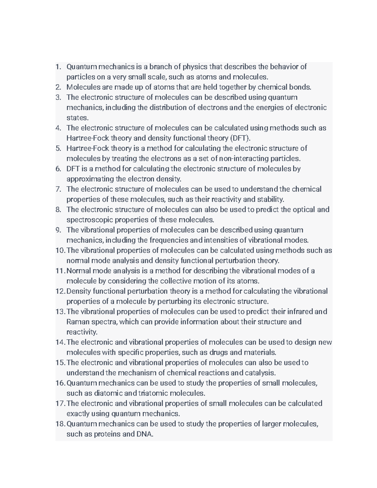 Quantum Mechanics and Molecules Notes - Quantum mechanics is a branch ...