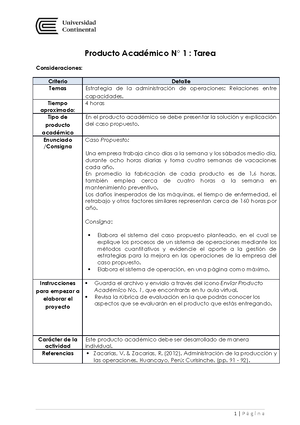 PA 3 - tarea - Producto Académico N° 3 1. Consideraciones: Enunciado 1. En el foro de consultas ...