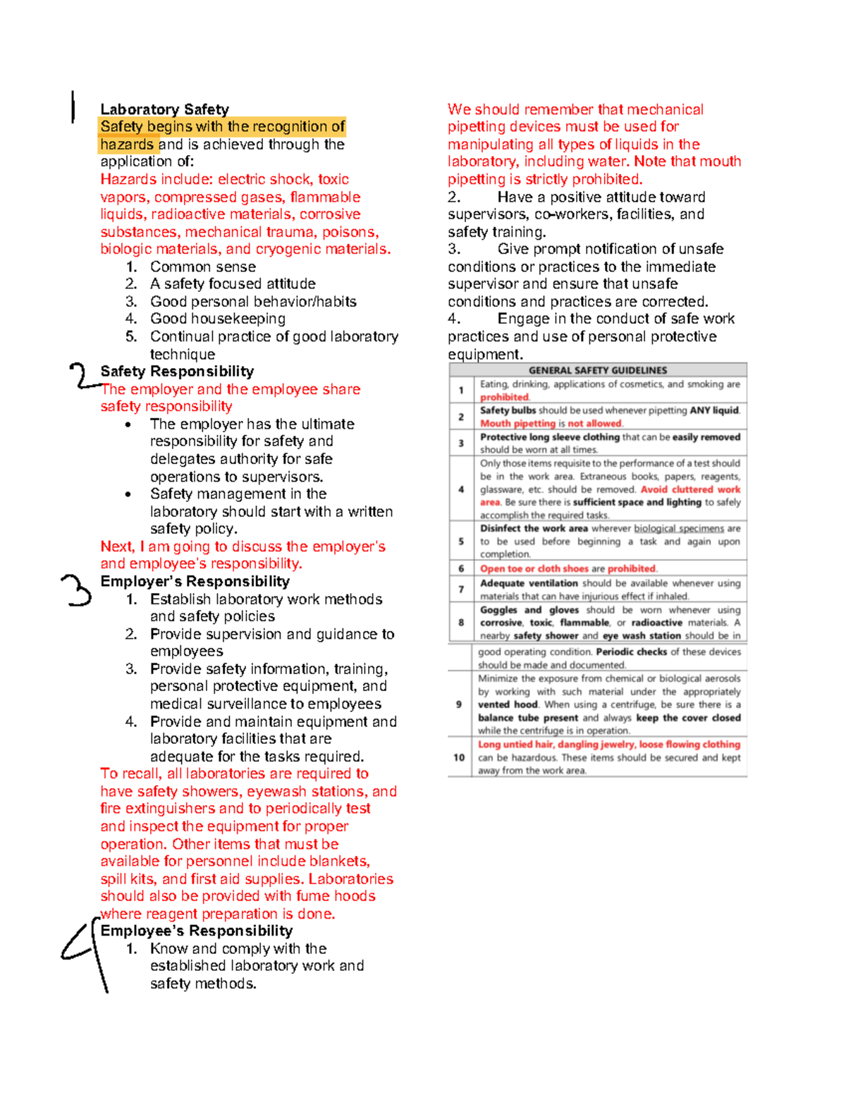 CC 1ST Report - Laboratory Safety Safety begins with the recognition of ...