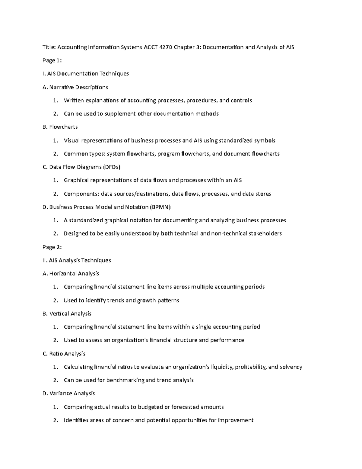 Accounting Information Systems 3 - AIS Documentation Techniques A ...