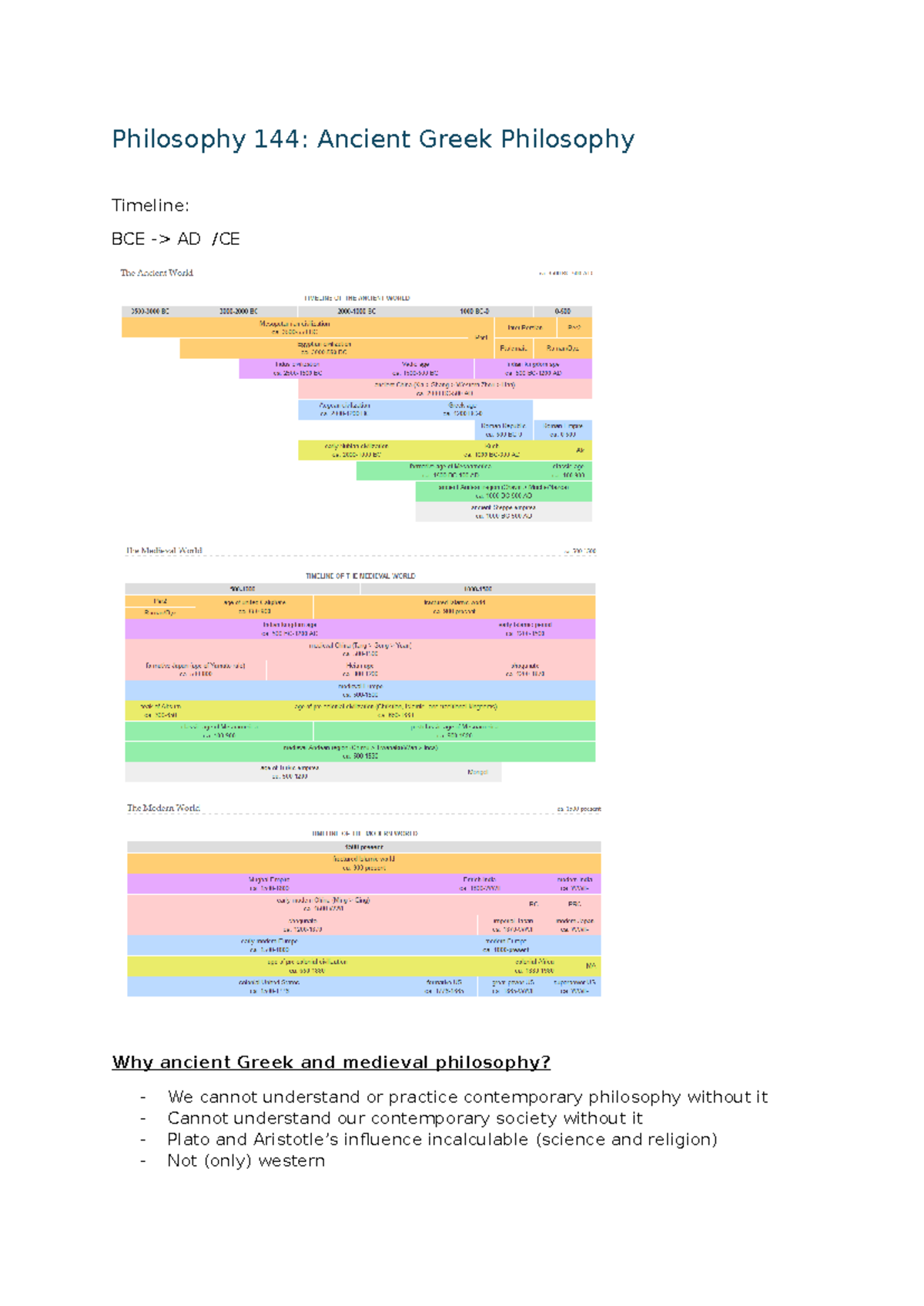 Philosophy 144 - term 3 - Philosophy 144: Ancient Greek Philosophy ...