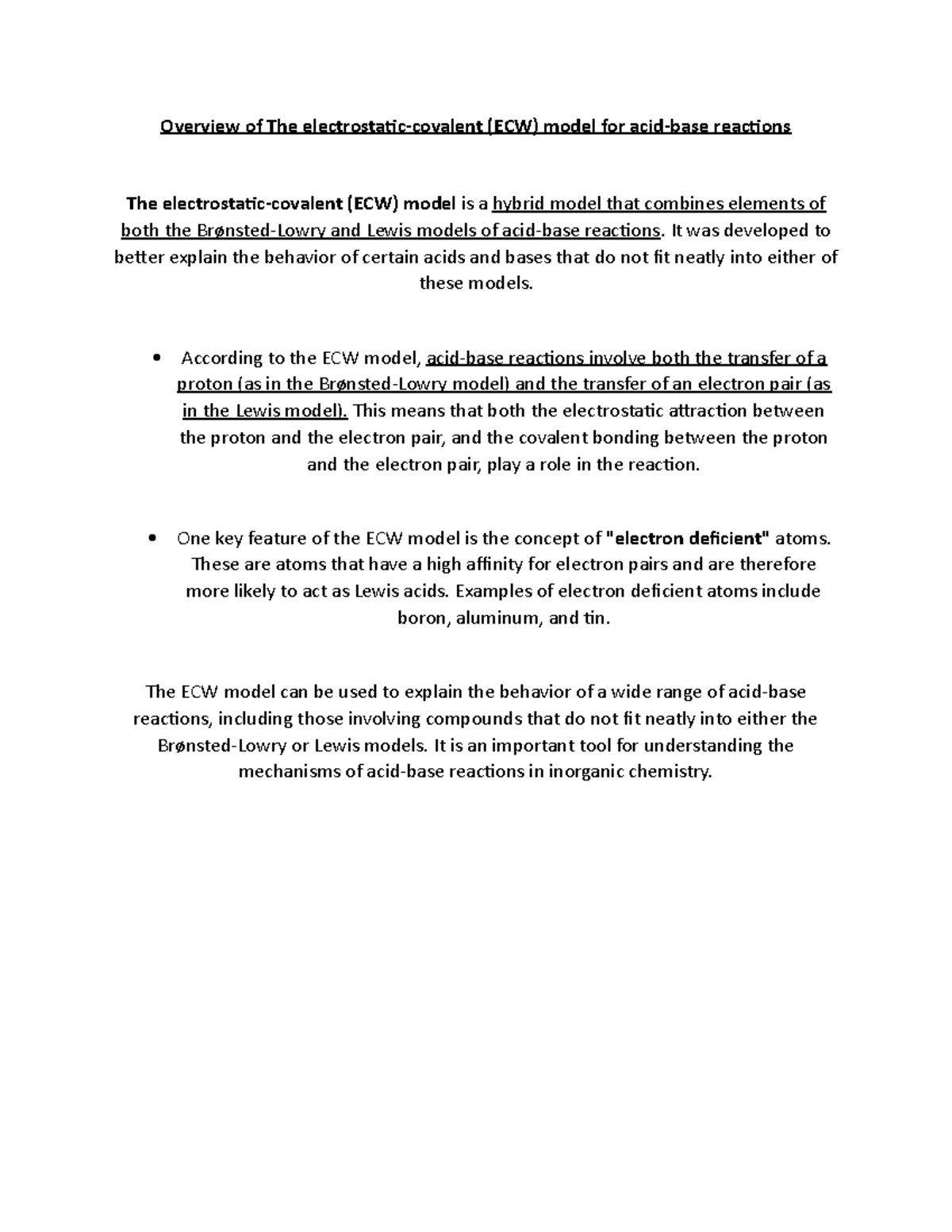 Document 88 (41) - Overview of The electrostatic-covalent (ECW) model ...