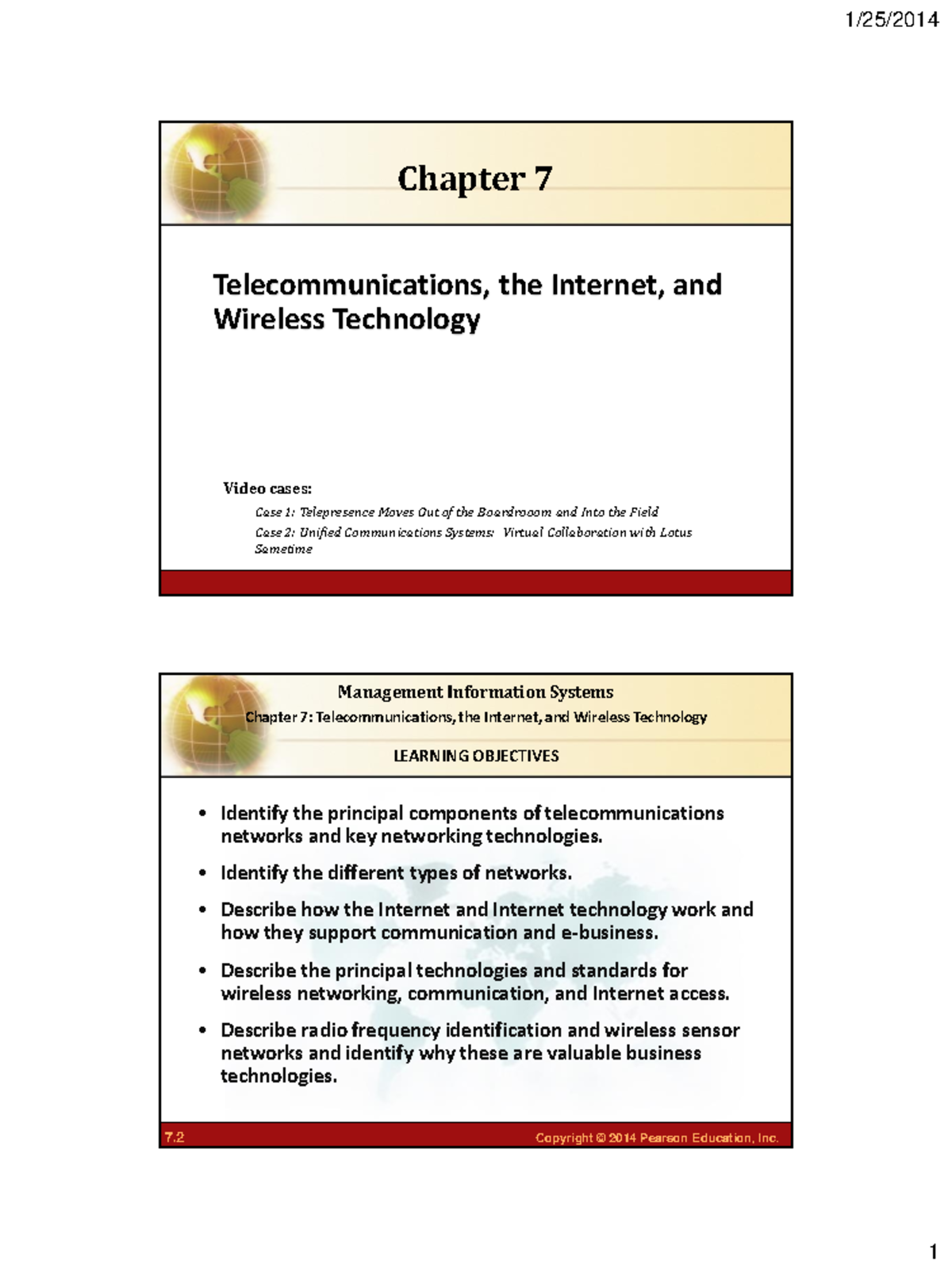 Laudon MIS13 ch07 - notes - 6 Copyright © 2014 Pearson Education, Inc ...