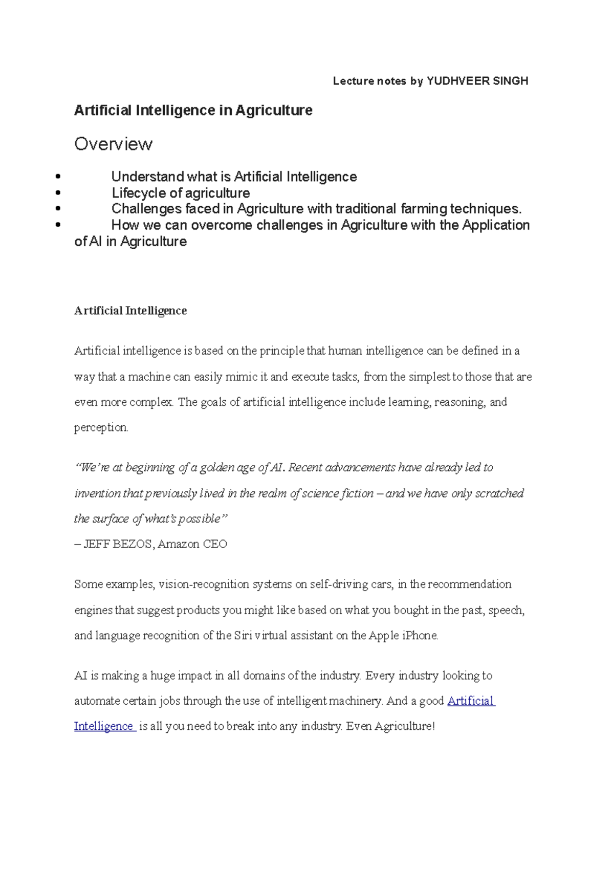 A I In Agriculture Lecture Notes By YUDHVEER SINGH Artificial a-i-in-agriculture-lecture-notes-by-yudhveer-singh-artificial