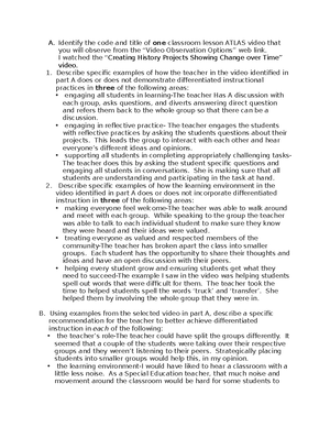 187 Task 1 - Task 1: Examining the differentiated classroom - Christine Houghton D187 Task 1 A ...