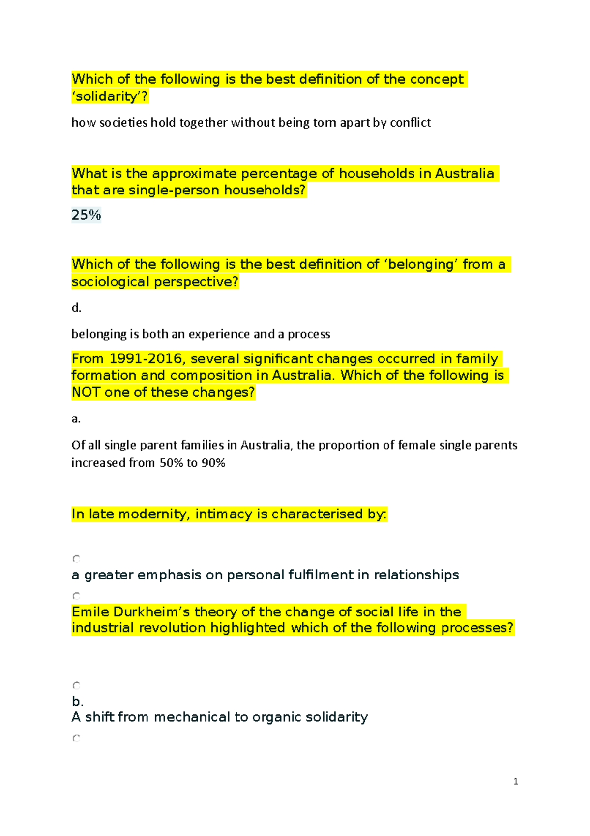 Quiz 11 - Question and answer - Which of the following is the best ...