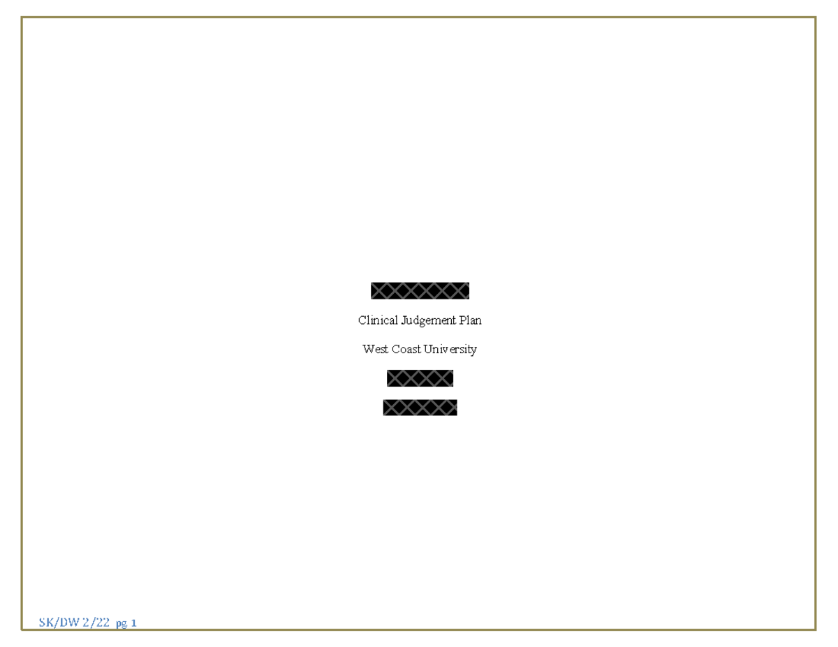 CJP MED SURG 1 - CJP example full detail - SK/DW 2/22 pg. 1 West Coast ...