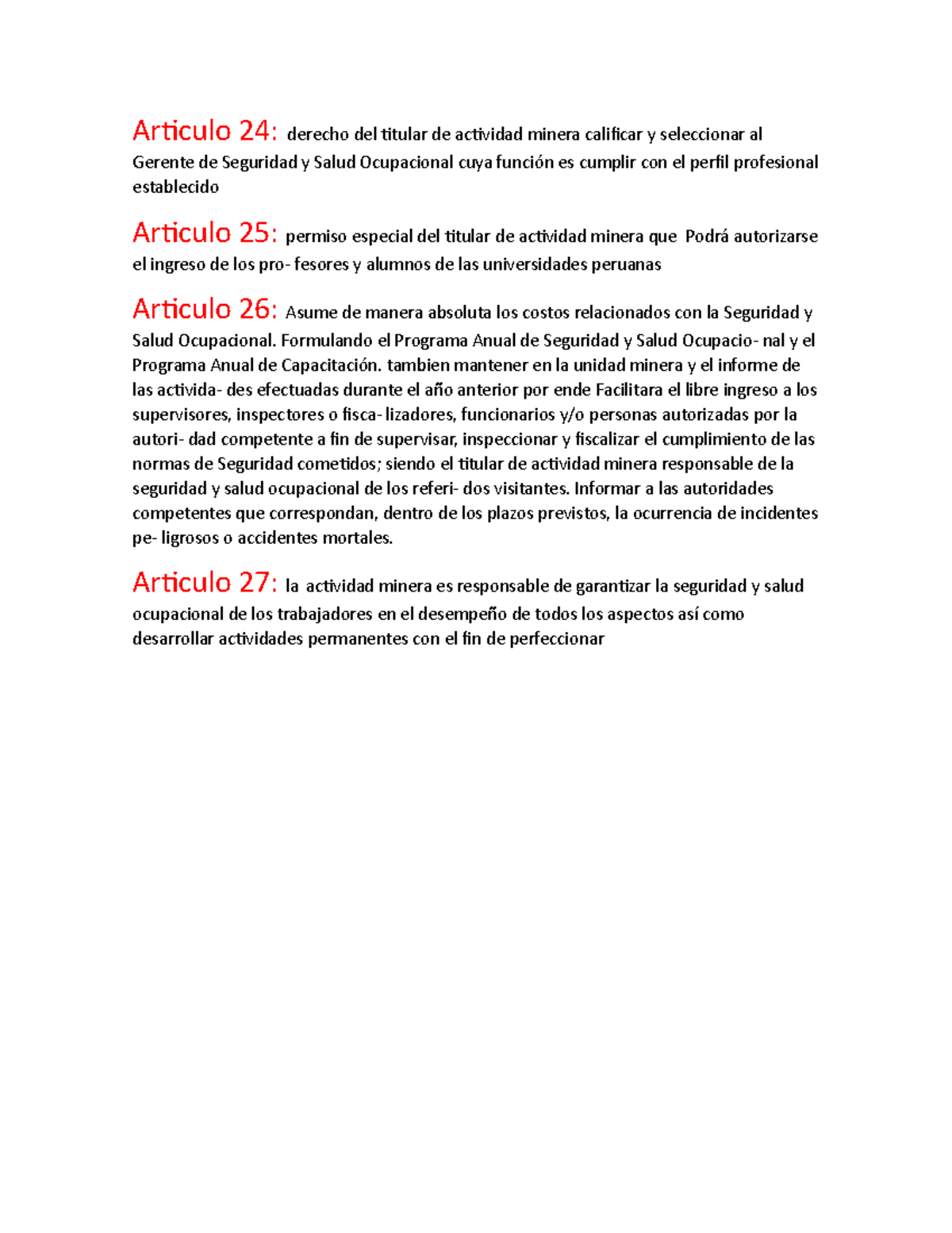 Articulo del guion 24 - Articulo 24: derecho del titular de actividad ...
