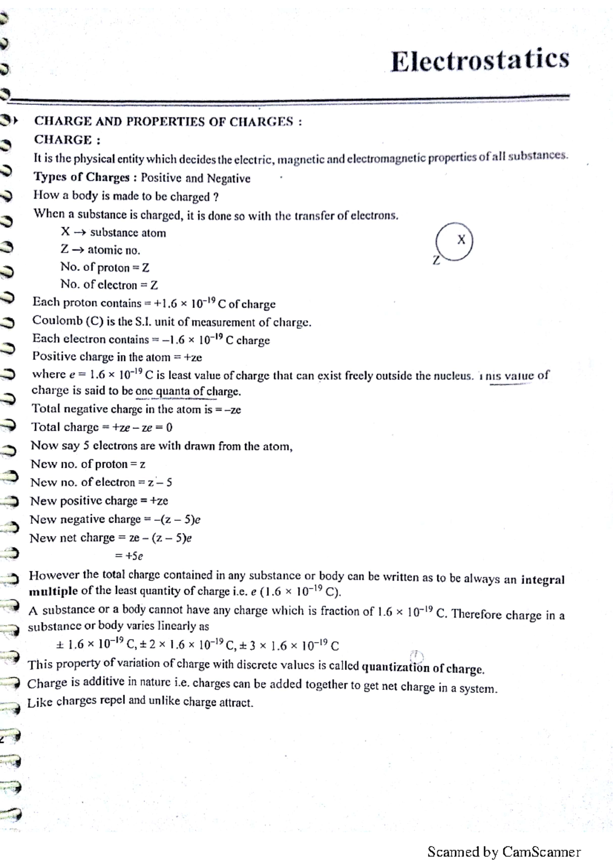 Electrostatics - Lecture notes 1 - Physics - Studocu