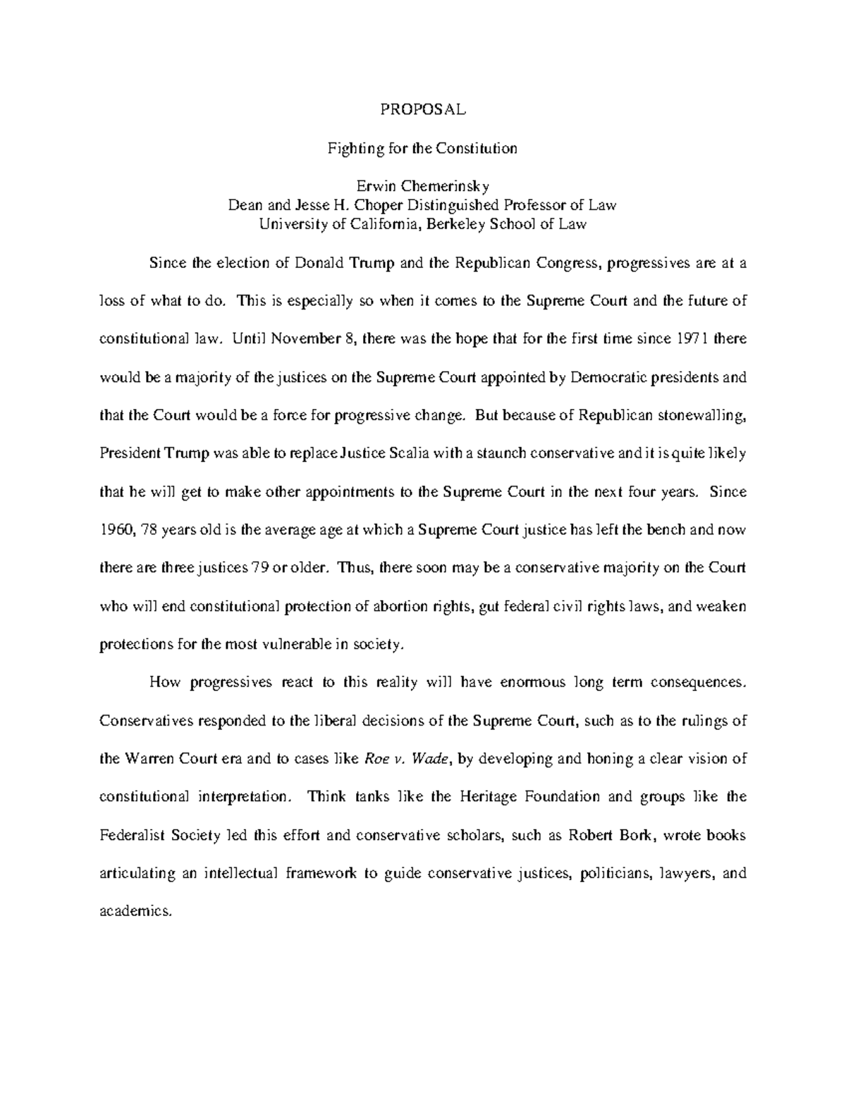 E - A Journal for codified constitution - PROPOSAL Fighting for the ...