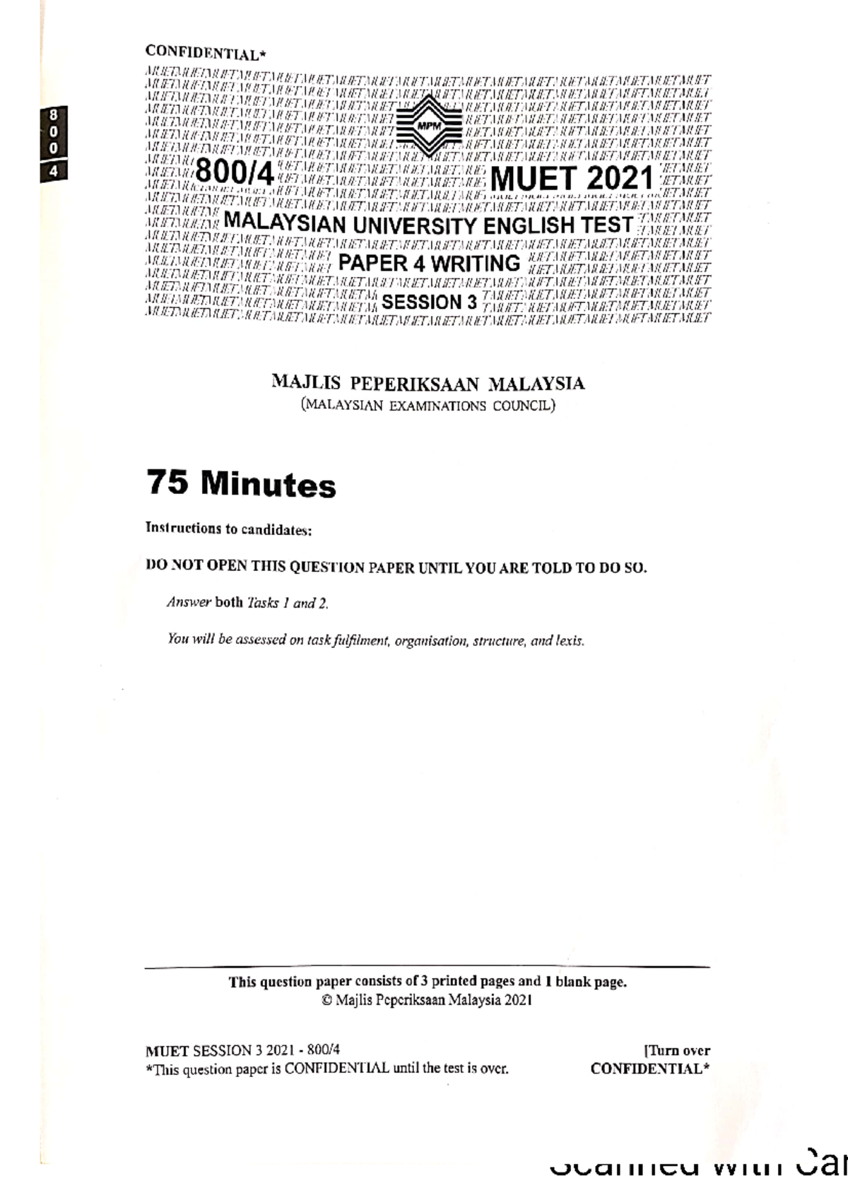 MUET Writing S3 2021 - Diploma of Communication & Media Studies - Studocu