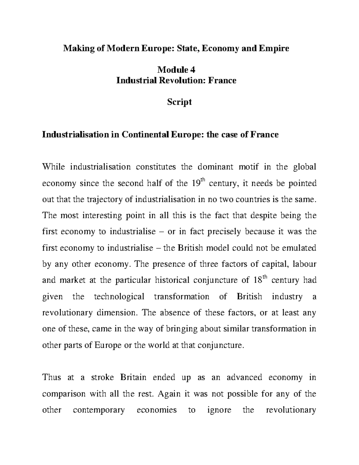 IR-France - industrial revolution in France - Making of Modern Europe ...
