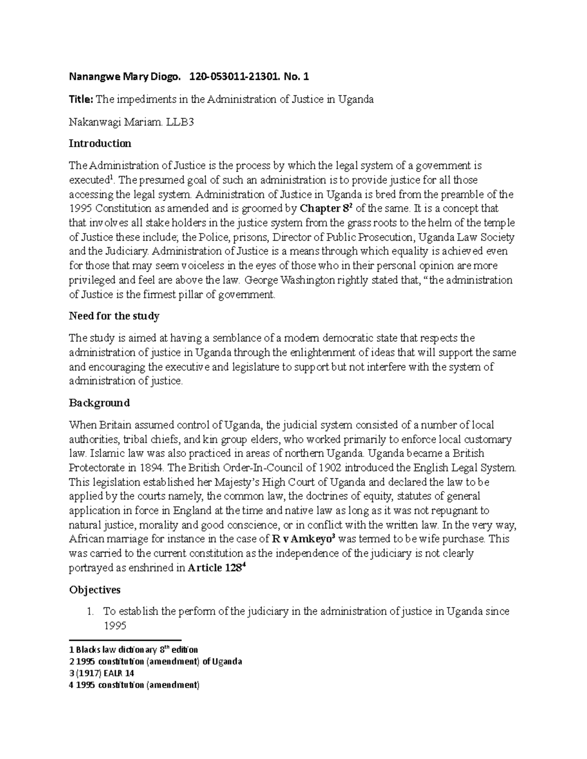 Concept paper tst - How to plan for a research in law - Nanangwe Mary ...