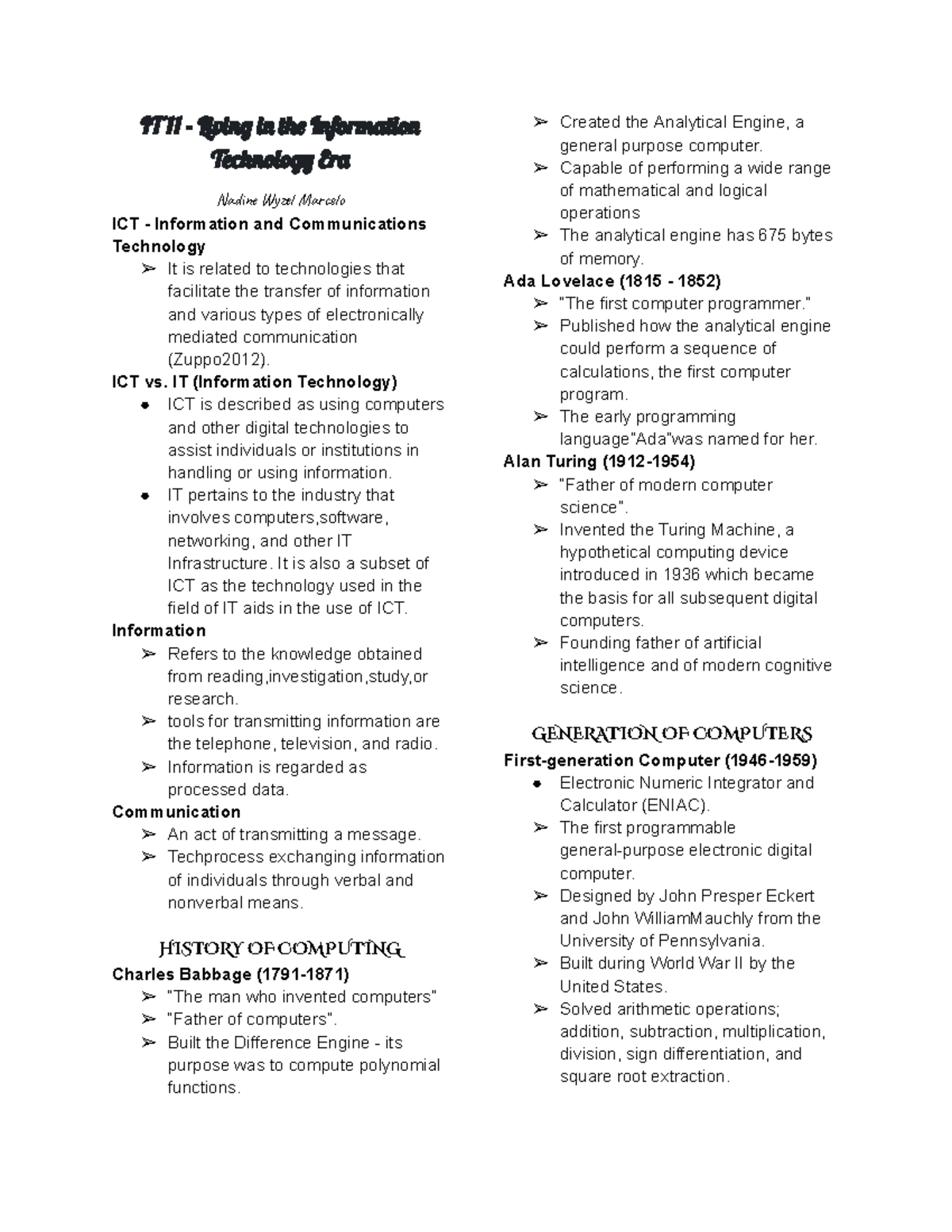 IT-11- Reviewer - IT 11 - Livin i th Informatio Technolog Er Nad Wye ...