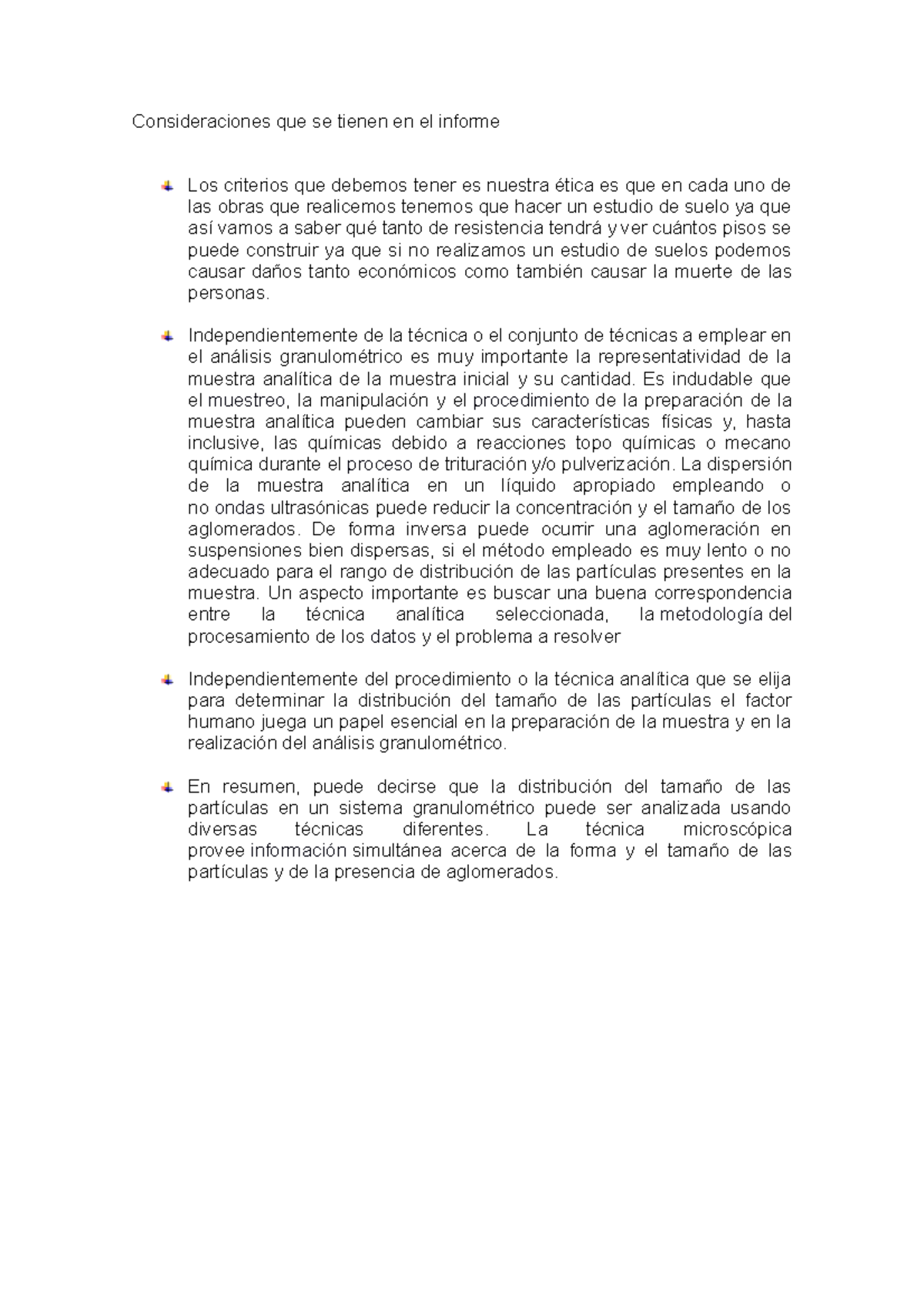 Consideraciones - es muy importante - Consideraciones que se tienen en ...