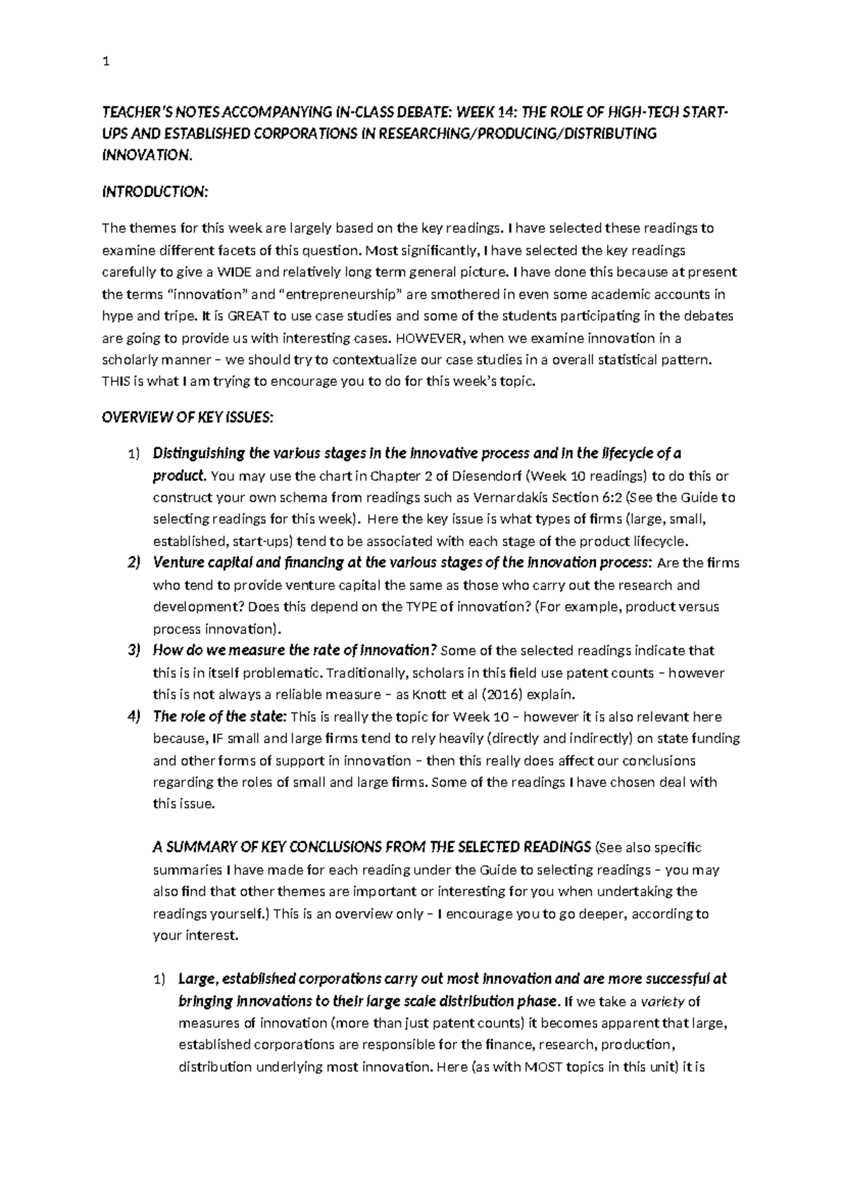 Teacher's notes accompanying Week 14 - 1 TEACHER’S NOTES ACCOMPANYING ...