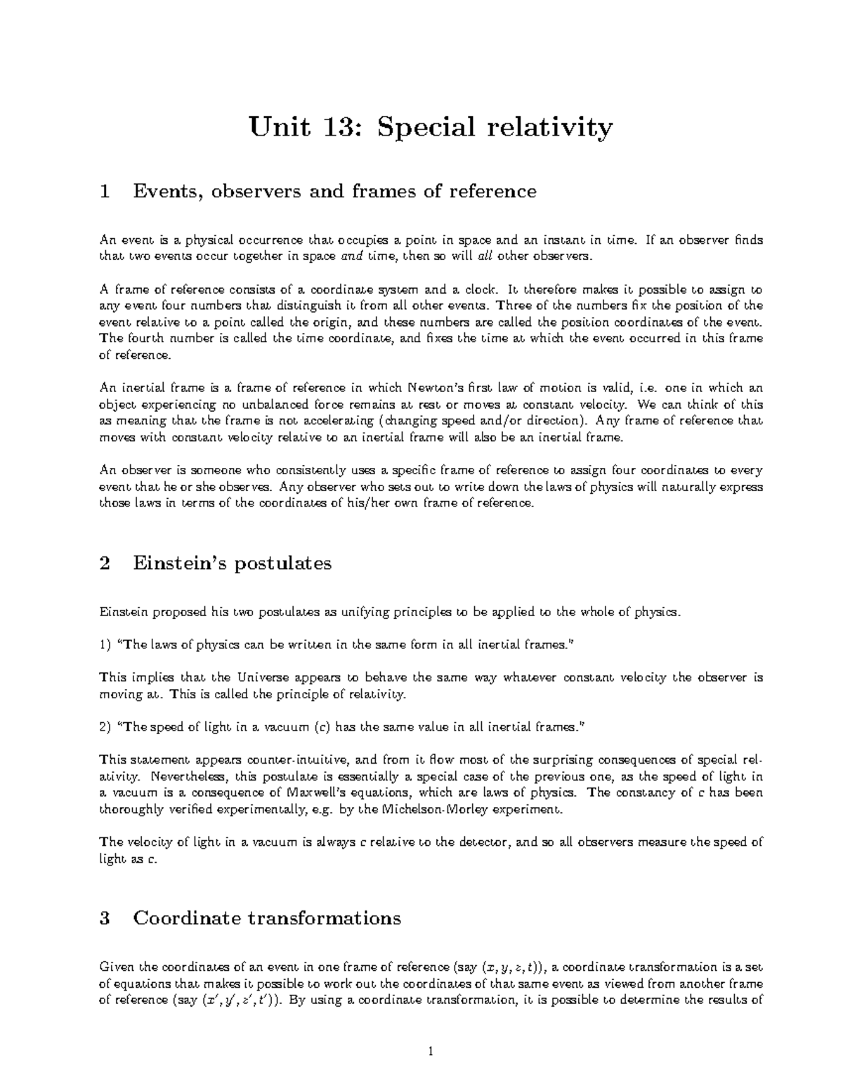 Unit13-summary - Summary of OU S217 Unit 19 - Unit 13: Special ...