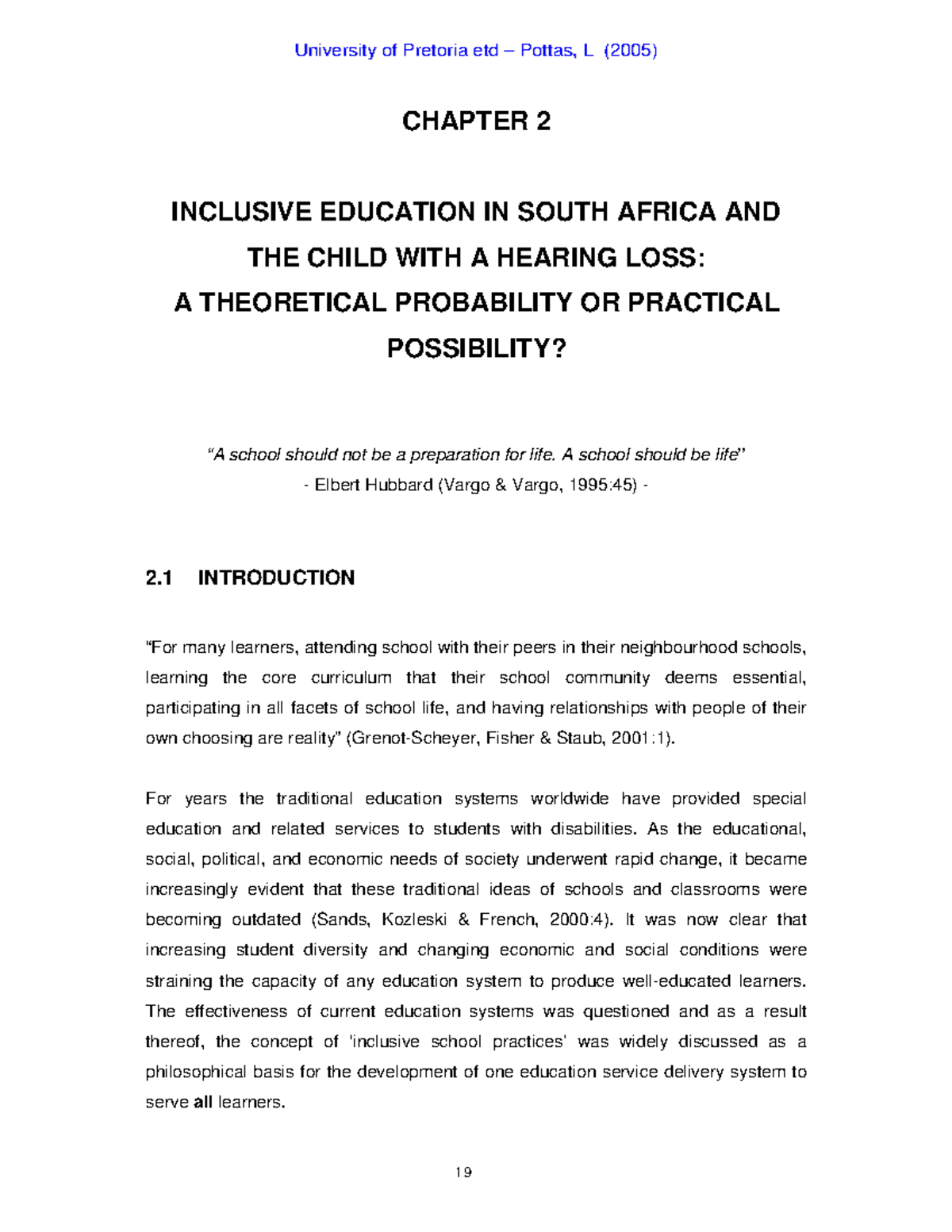 02chapter 2 - English - CHAPTER 2 INCLUSIVE EDUCATION IN SOUTH AFRICA ...