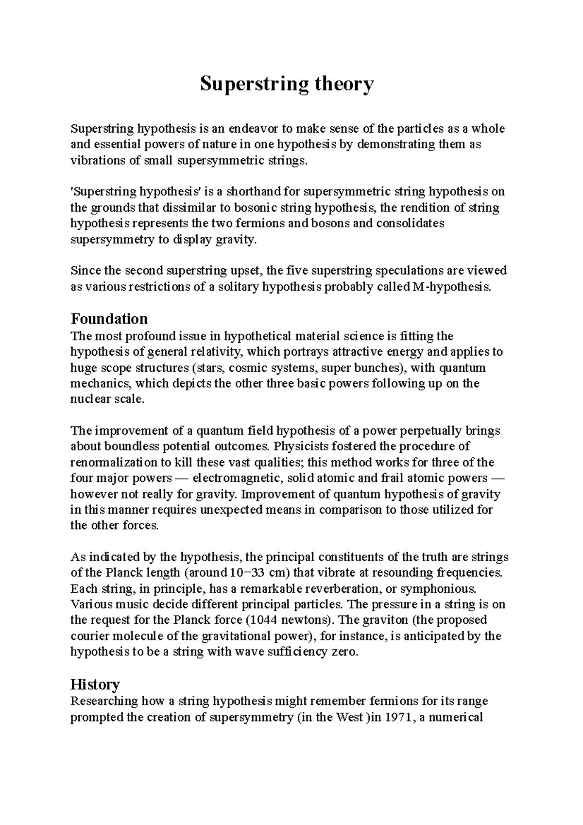 Superstring Theory Ifah Superstring Theory Superstring Hypothesis Is An Endeavor To Make