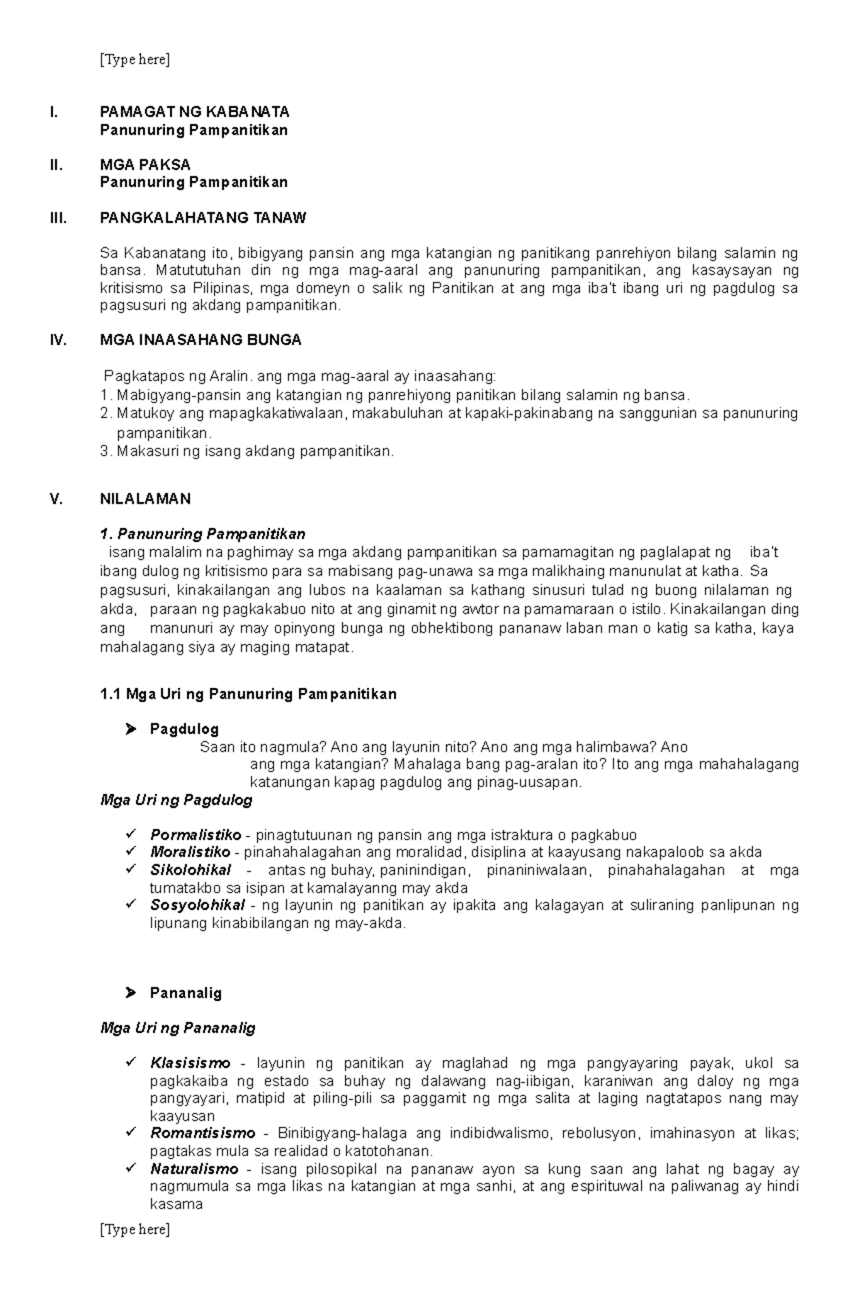 IM 9 Chater 9 - Sosyedad at Literatura Lecture Notes - I. PAMAGAT NG ...