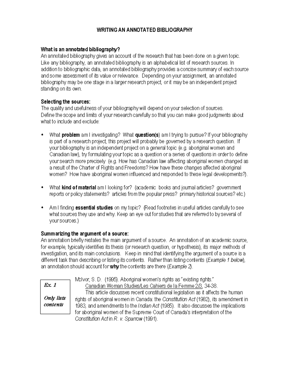 How to Write an Annotated Bibliography - WRITING AN ANNOTATED ...