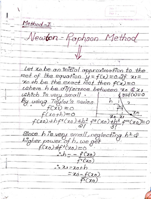 Numerical math C1 - Numerical Method - Studocu